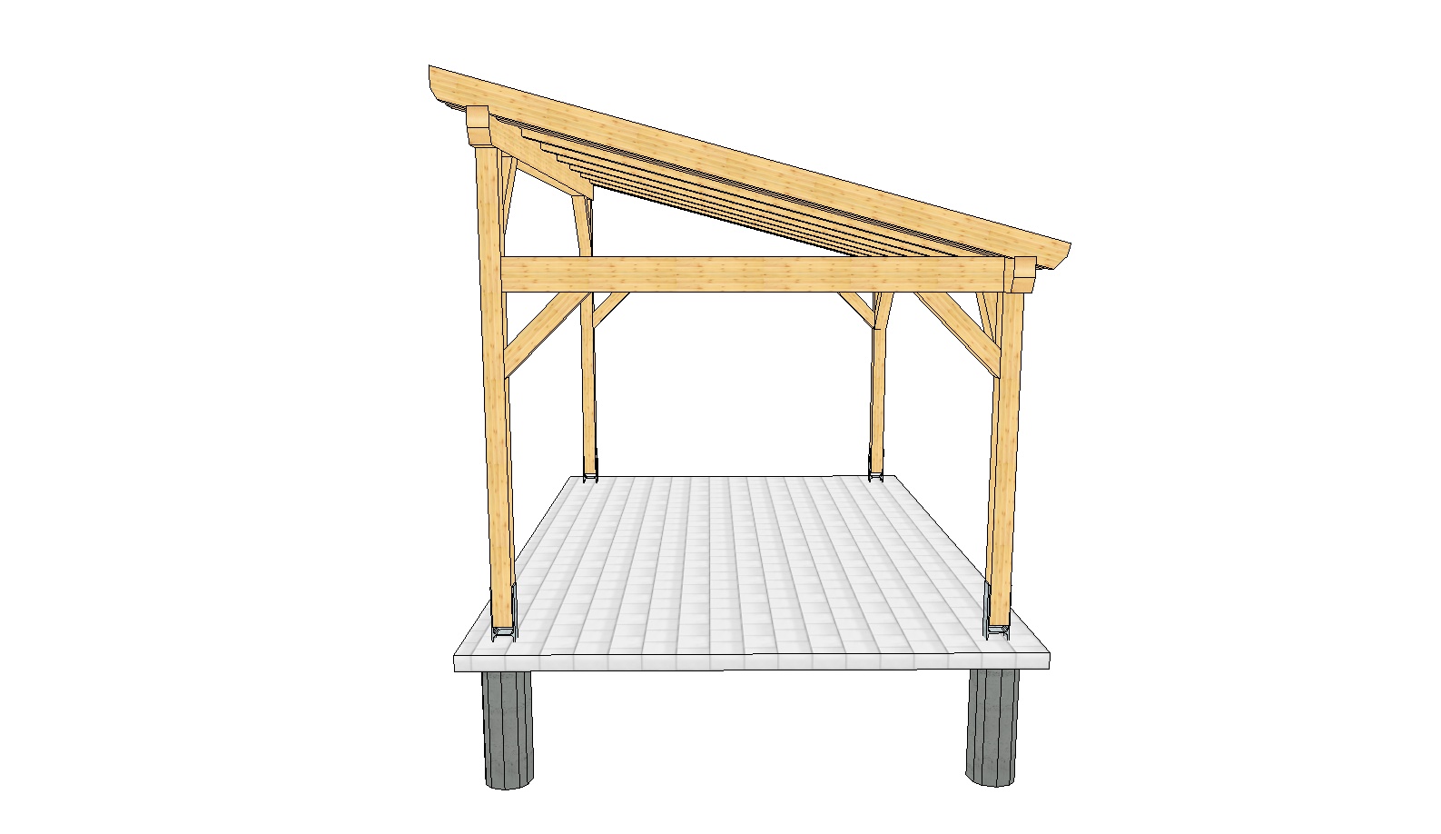 Carport Pultdach Freistehend Bausatz