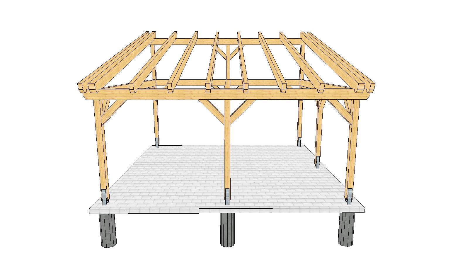 Carport Pultdach Freistehend Bausatz